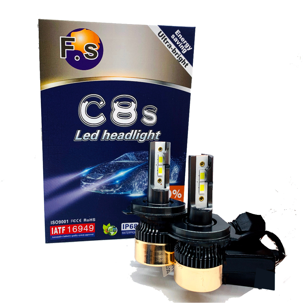 ไฟหน้า LED รุ่น C8S แสงสีขาว ขั้ว H4 H11 9006/HB4 9005/HB3 H7 รับประกัน 15วัน | Shopee Thailand
