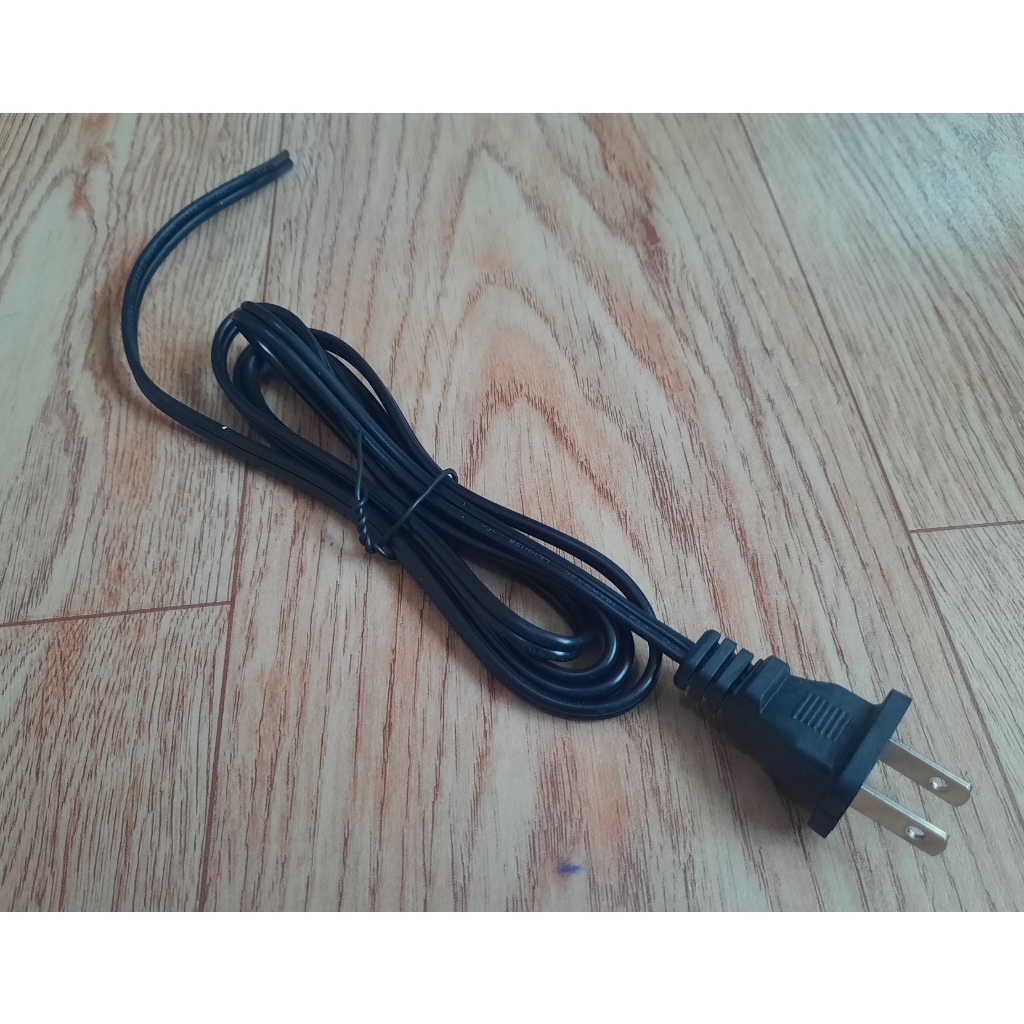 สายไฟพร้อมปลั๊ก 6A 250V สายปลั๊กเสียบแบน ไม่มีกราวด์ SPT-1(VW-1 ...