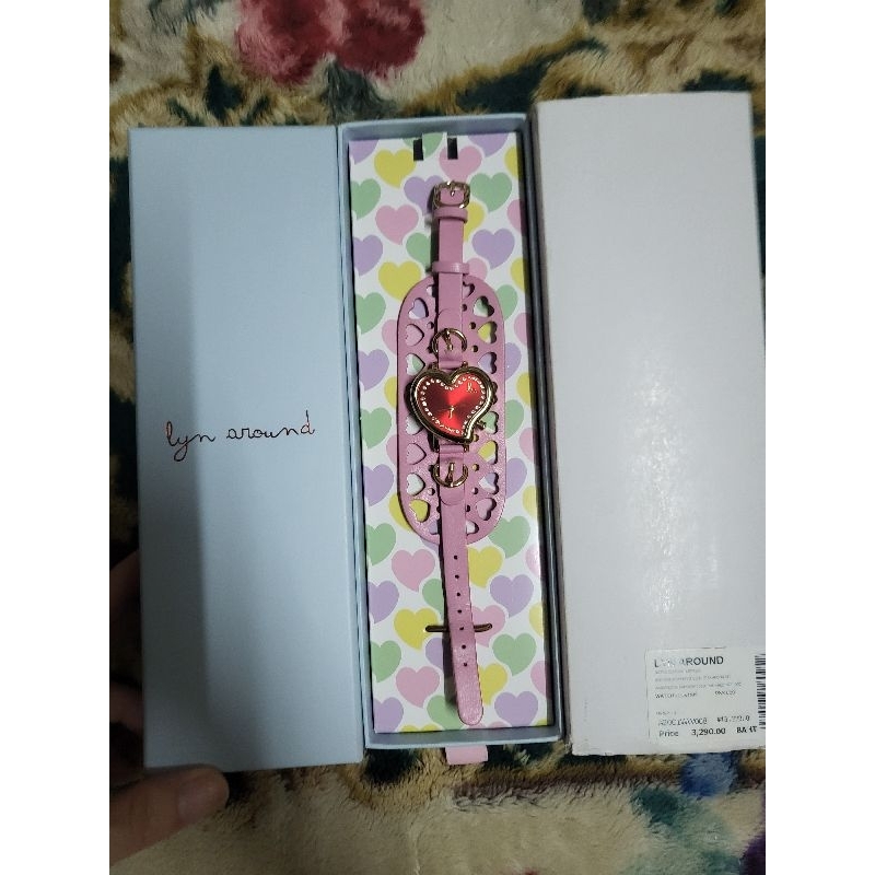 นาฬิกา Lyn around หน้าปัดหัวใจสายหนังแท้ | Shopee Thailand