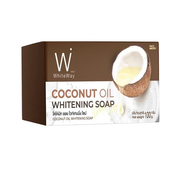 สบู่ไวท์เวย์ White Way Coconut Oil Whitening Soap | Shopee Thailand