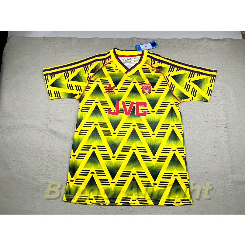 Retro : เสื้อฟุตบอลย้อนยุค Vintage ทีมอาเซน่อล Arsenal Away 1991 JVC ...