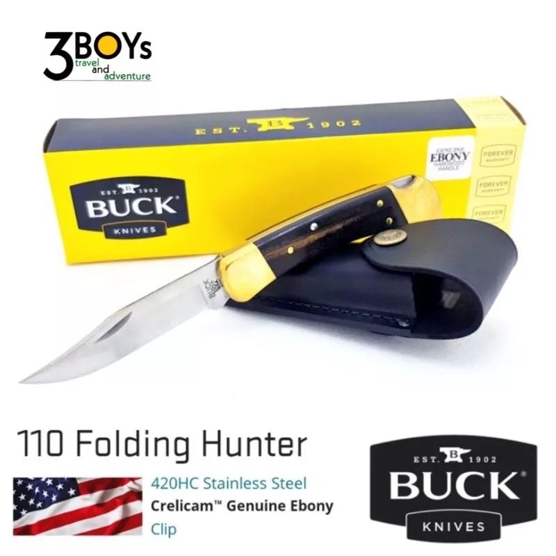 มีด BUCK 110 Folding Hunter ด้ามเรียบ0110BRS-B มีดที่ขายดีที่สุดของ ...
