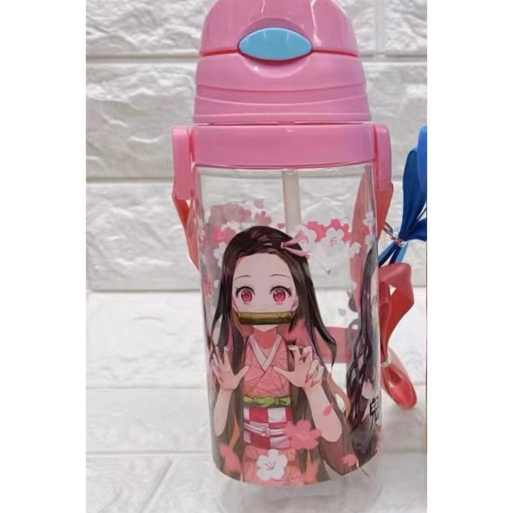 ขวดน้ําเด็ก พิมพ์ลายการ์ตูน พร้อมเชือก ขนาด 350/500 มล. | Shopee Thailand