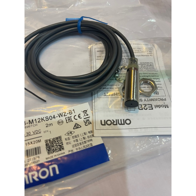 E2B-M12KS04-WZ-B1 จับโลหะ หัว M12 หัวเรียบ ระยะจับ 4 MM 3 สาย PNP NO ไฟ ...