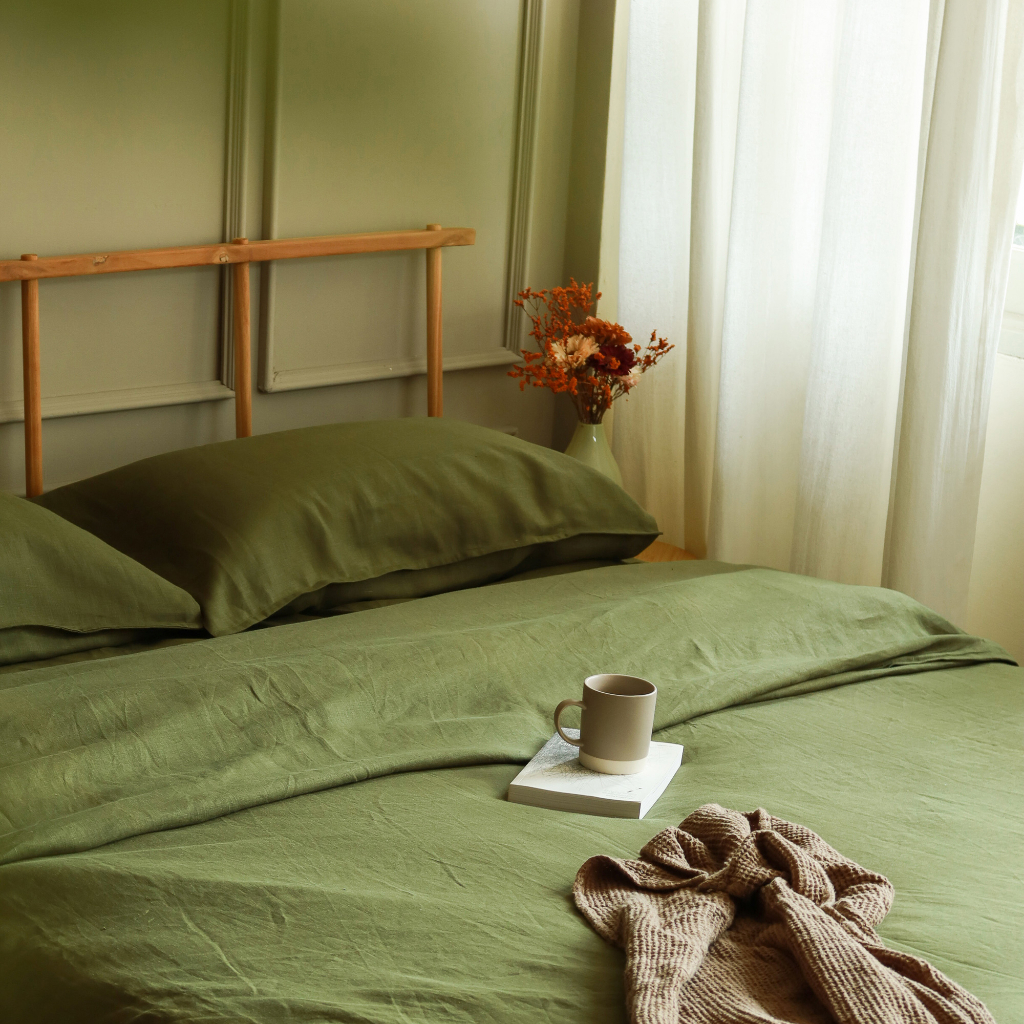 ปลอกหมอน ลินิน สีพื้น Solstice Home ทำจากผ้าลินิน French Flax Linen - Stonewashed 100% | Shopee ...