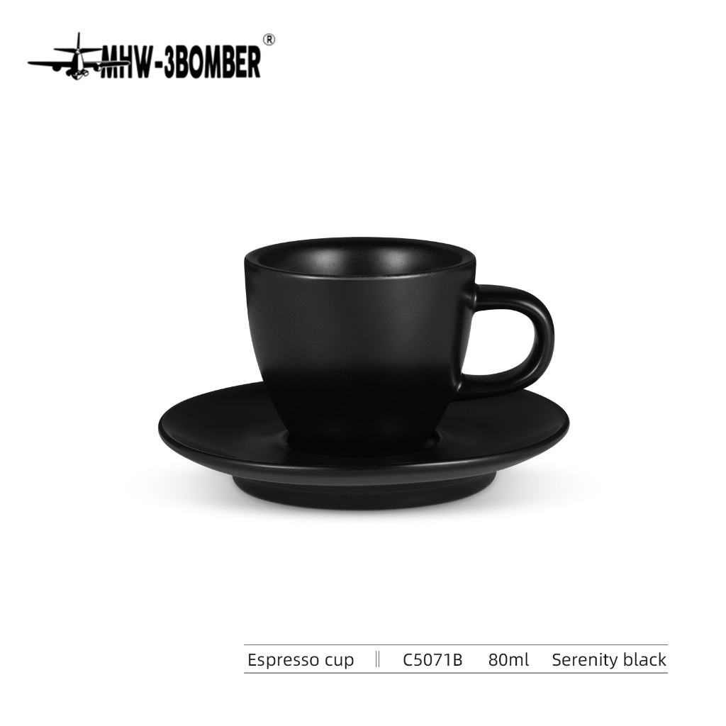 MHW-3BOMBER Tulip Espresso Cup แก้วกาแฟพร้อมจานรอง แก้วเอสเปรสโซ่ ขนาด 80 ml | Shopee Thailand
