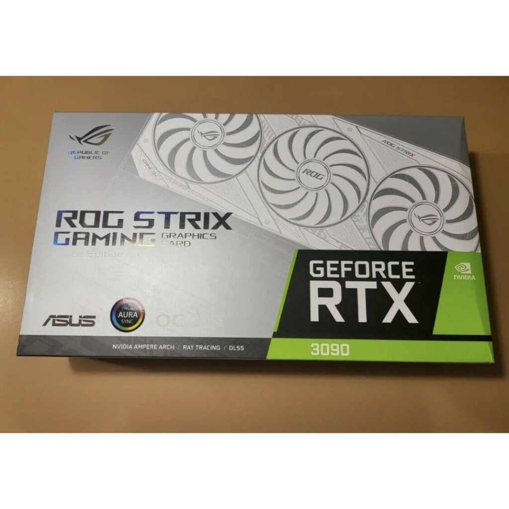 ASUS ROG STRIX GeForce RTX 3090 WHITE OC Edition Gaming GPU Graphics ...