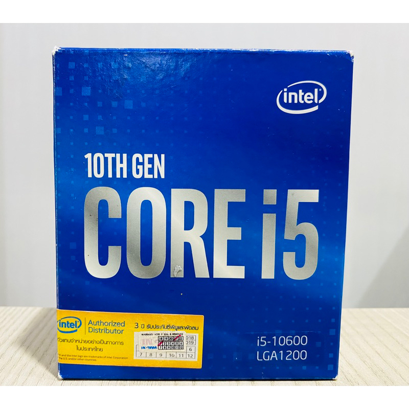 CPU (ซีพียู) Intel Core I5 10600 (4.80GHz) 6C/12T LGA1200 ฟรีซิลิโคน พร้อมส่ง | Shopee Thailand