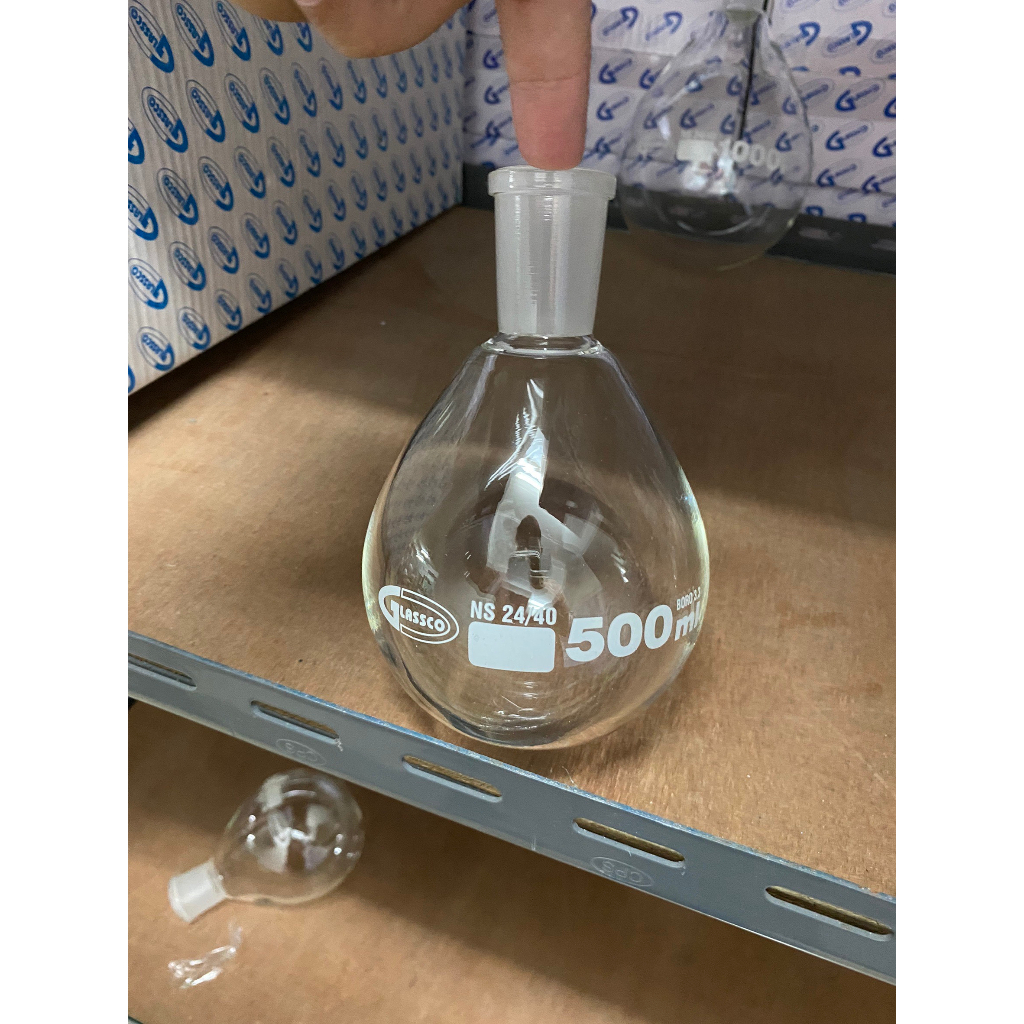 Evaporating Flask ขวดระเหย ขวดลูกแพร ASTM NS24/40 500ML 1000ML ยี่ห้อ Glassco ประเทศอังกฤษ ...