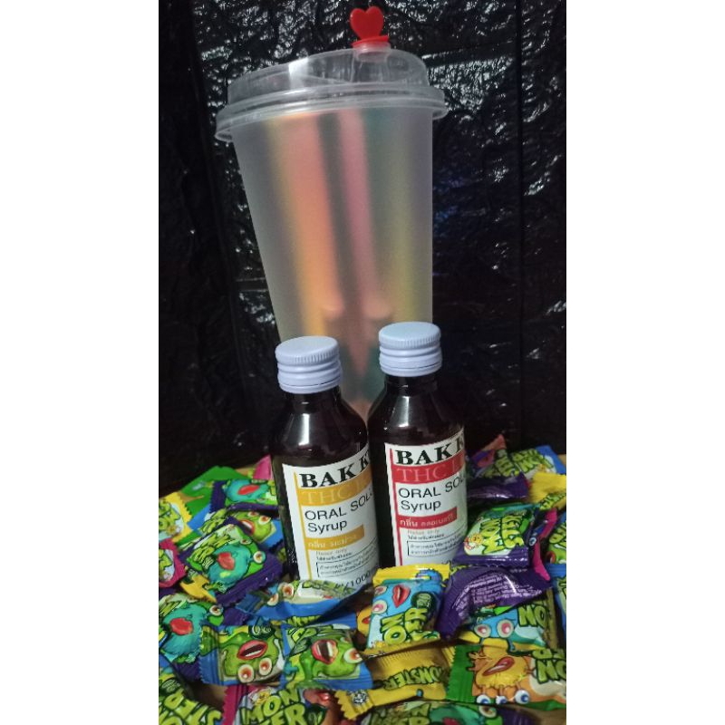 bakkuay syrup lean ลีน ไซรับรสราสเบอร์รี่แถมแก้วรุ้ง | Shopee Thailand