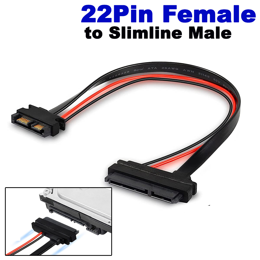 สายแปลง สายSlimline ของ NB หรือ All in One PC Cable Slimline SATA 13Pin 7+6 Male to Serial ATA ...