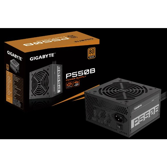 POWER SUPPLY GIGABYTE P550B 550W 80 PLUS BRONZE (GP-P550B_1.0) BLACK ...