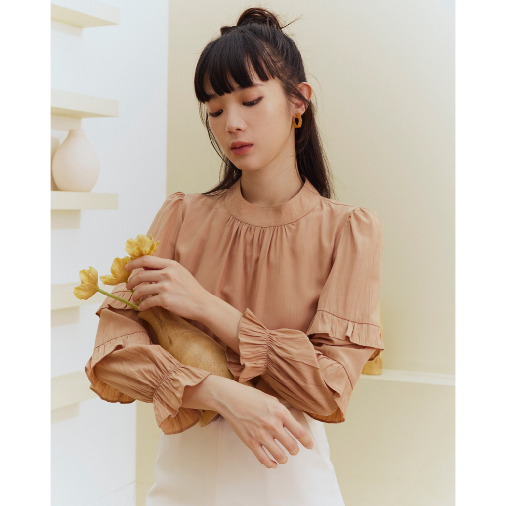 VICTORIA RUFFLE TOP - STILL. by Stilista เสื้อแขนระบาย | Shopee Thailand