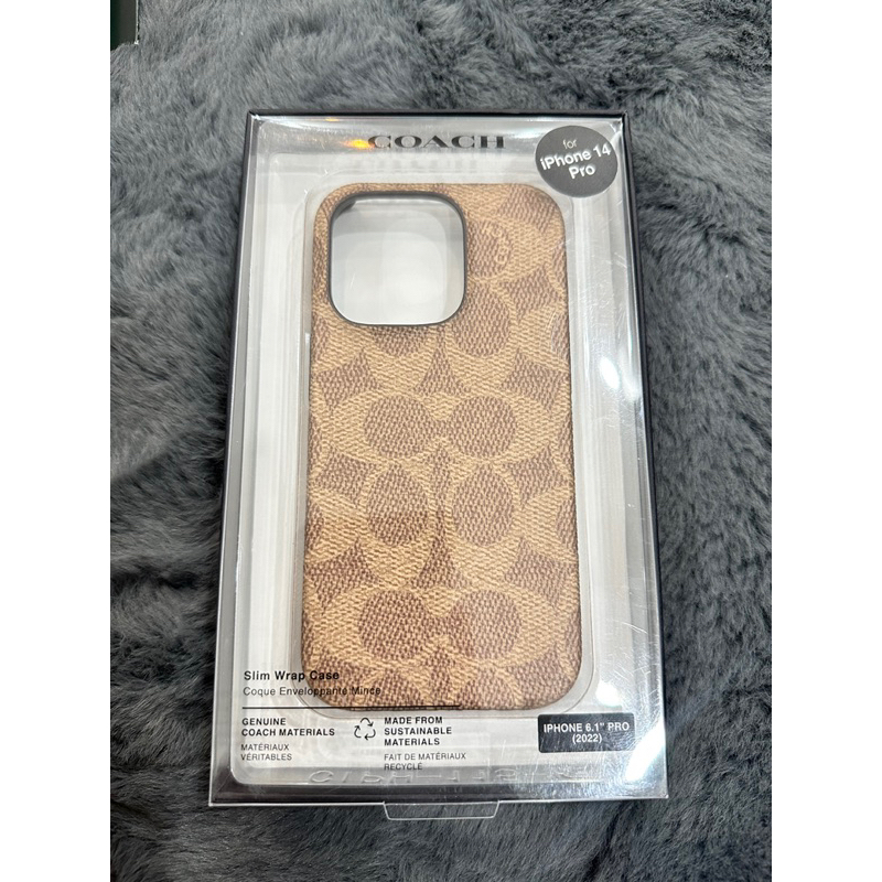 เคส Coach รุ่น Slim Wrap Case – iPhone 14 Pro – ลาย Signature C Tan | Shopee Thailand
