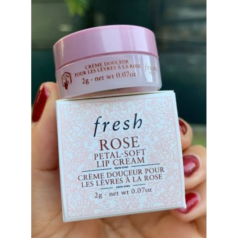 ลิปบาล์ม Fresh rose soft lip cream 2g กระปุกเล็ก พกพา Travel size ...