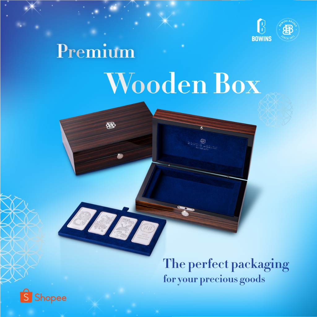 Premium Wooden Box - กล่องไม้สำหรับใส่แท่งเงิน 150 กรัม (for a 150g ...