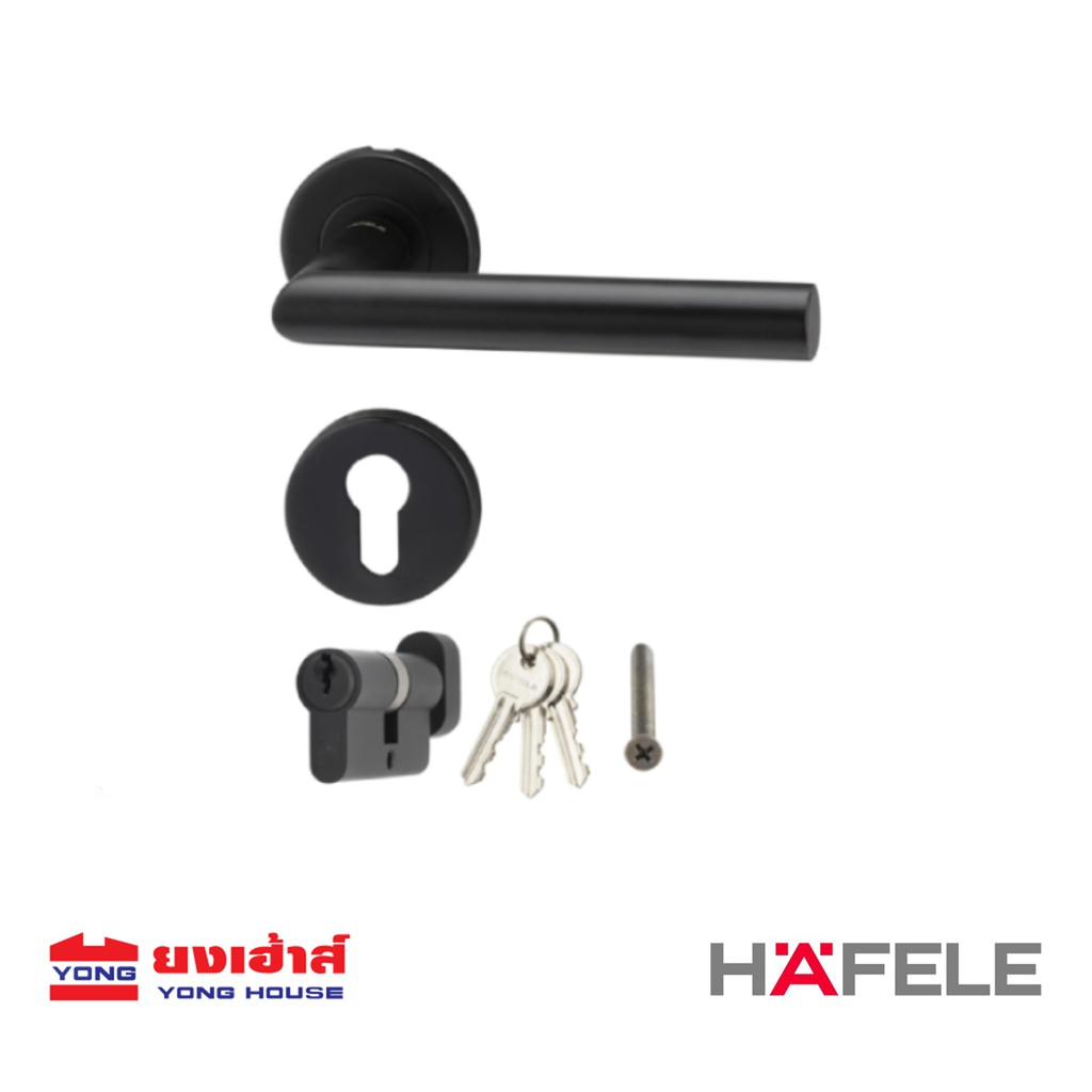 Hafele มือจับก้านโยก รุ่น 499.10.134 มือจับก้านโยกมอร์ทิส สีดำด้าน ห้องทั่วไป รุ่น 499.62.270 ...