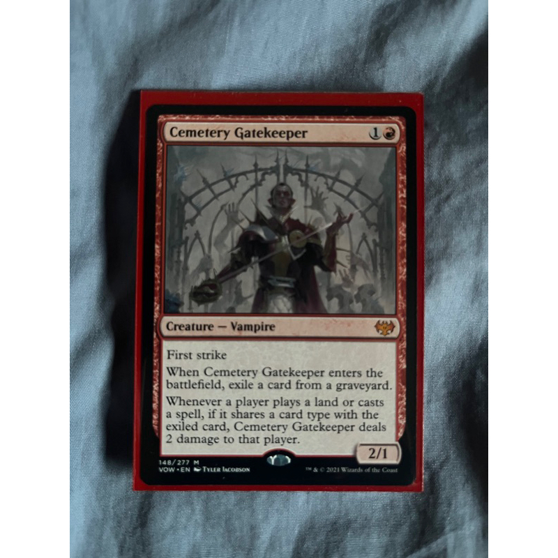 การ์ด MTG Cemetery Gatekeeper Red Magic the Gathering รุ่น VOW สภาพ Ex ...