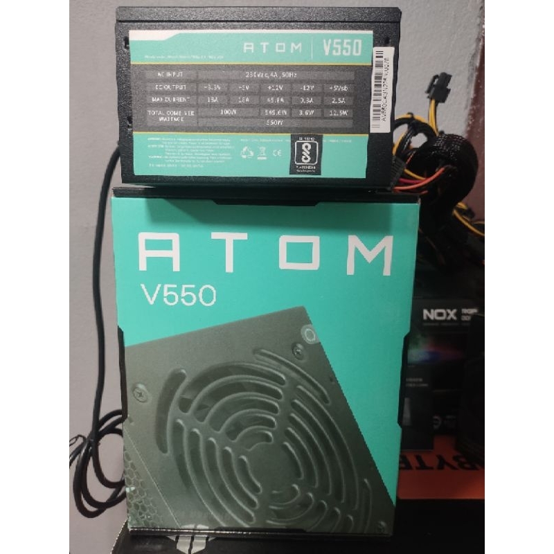 Power supply Antec AtomV550POWER SUPPLY (FULL) 550W ANTEC ATOM V550 สินค้ามือ1ประกัน3ปี | Shopee ...