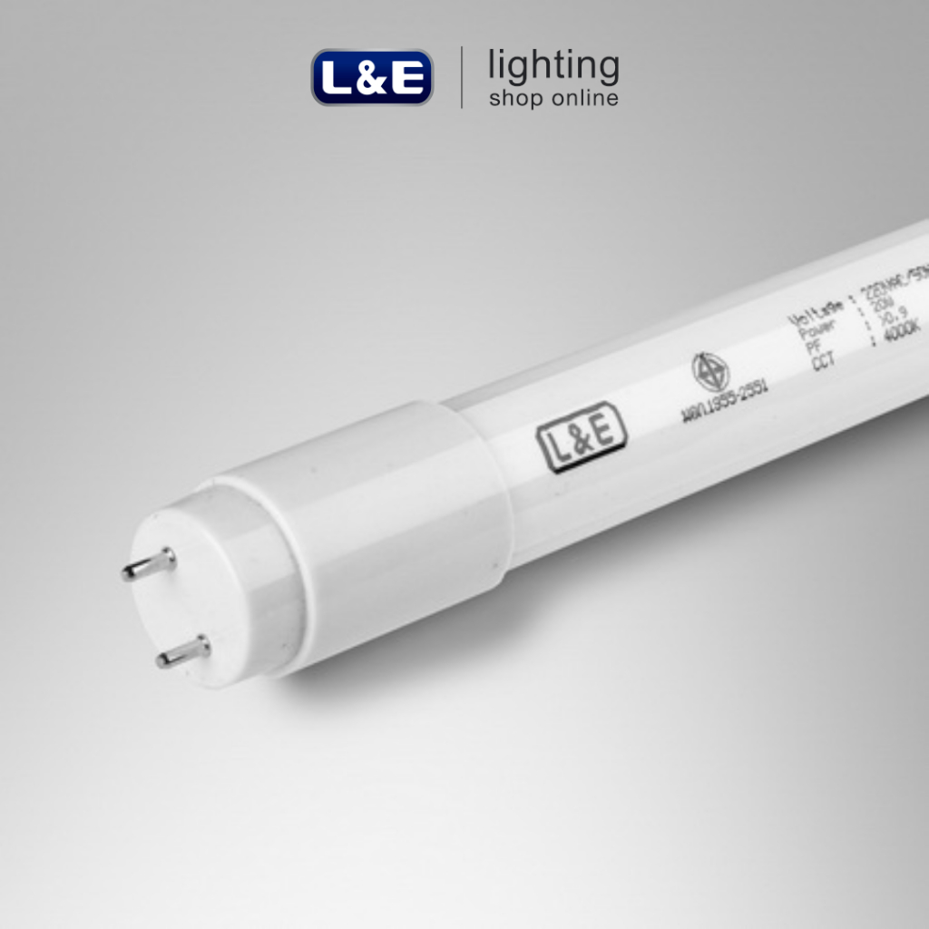 L&E หลอดไฟ T8 LED 16W รุ่น STD/OT/DE หลอดไฟเข้า 2 ทาง 3000K (สี Warm ...