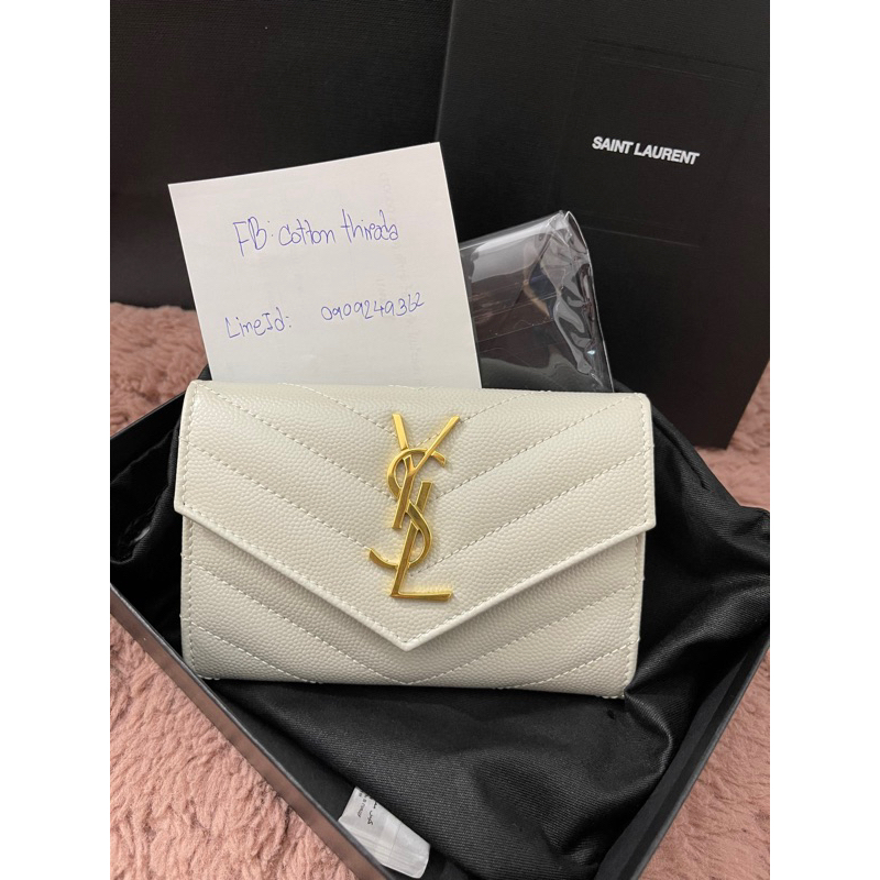 ysl wallet กระเป๋าสตางค์ ของแท้100% | Shopee Thailand