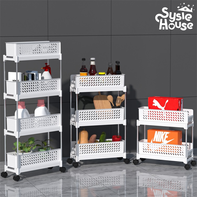 Sysie House ชั้นวางของมีล้อเลื่อน ที่เก็บของ โครงสแตนเลส สามารถเลื่อน ...
