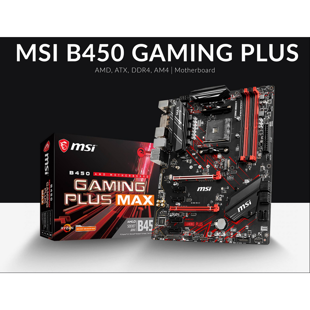 เมนบอร์ด MSI AM4 MSI B450 GAMING PLUS MAX ประกันJIB 6 /24มีประกันศูนไทย มีกล่อง | Shopee Thailand