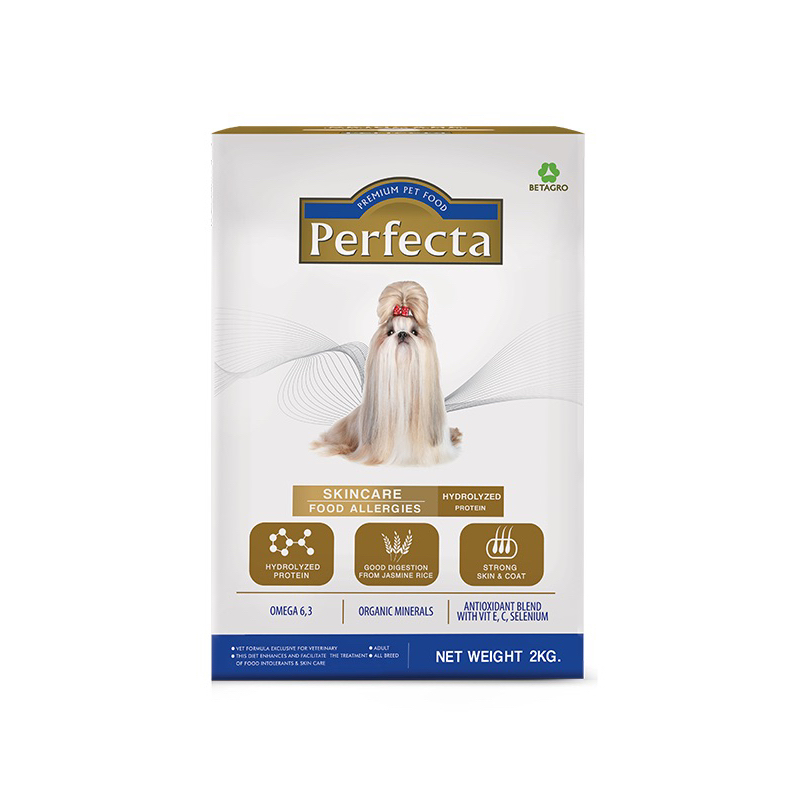 Perfecta Skincare Food Allergies 2 kg สำหรับสุนัขแพ้อาหารและบำรุงขน ...
