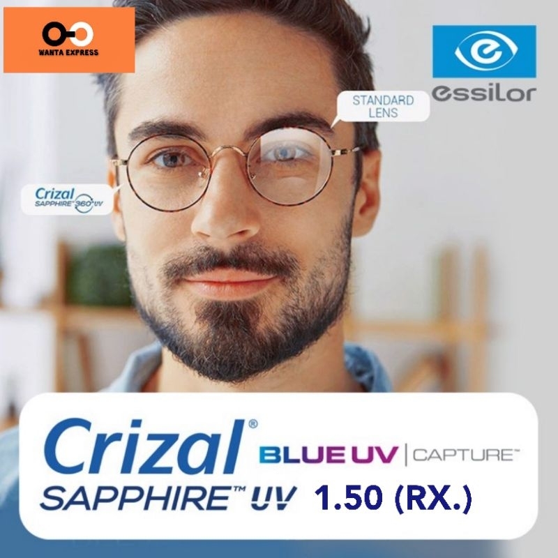 แว่นสายตา แถมกรอบฟรี Essilor Crizal Easy Prevencia Sapphire Transition ...