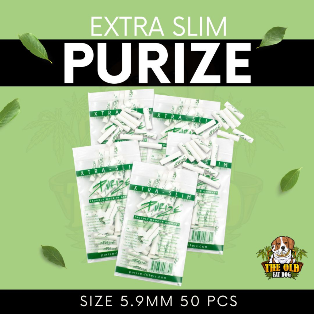 (50 ชิ้น) ก้นกรอง Purize Extra Slim 5.9mm. ก้นกรองชาโคล ก้นกรองคาร์บอน ...