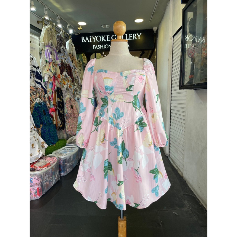 เดรสสาวอวบ อก 38-44 เดรสลายดอกสาวอวบ dress plussize | Shopee Thailand