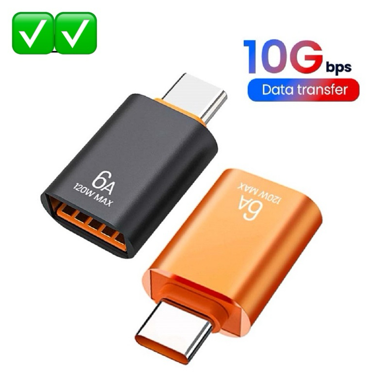 1PCS 6A TYPE C To USB 3.0 OTG Adapter USB C To USB ชาย Data Converter ...