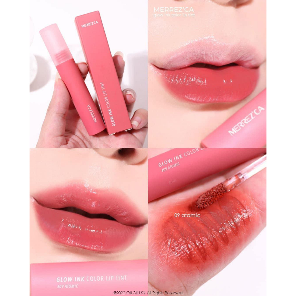 ลิปทินท์ ปากฉ่ำ Merrezca Glow Ink Color Lip Tint 5g. เมอร์เรซกา โกลว์ ...