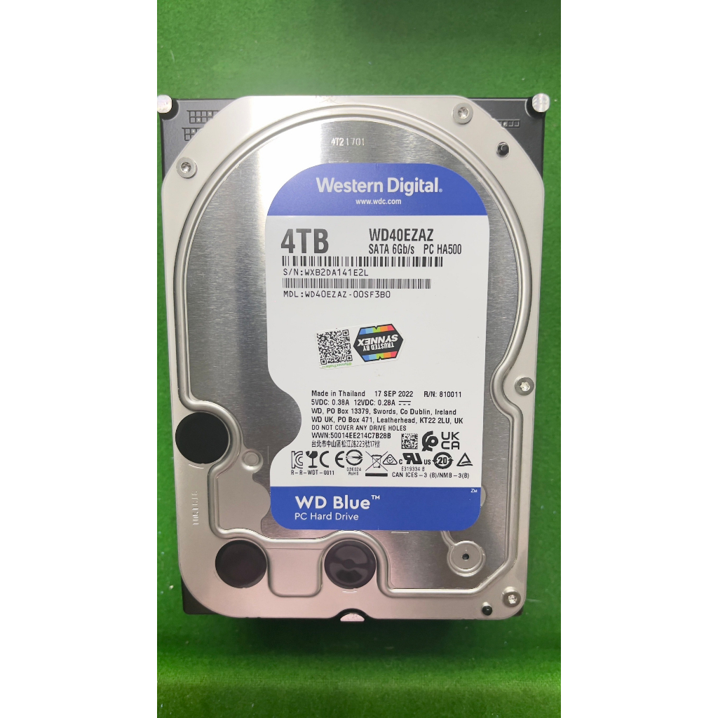 HDD HARDDISK DRIVE 4TB WD BLUE/PURPLE SATA ฮาร์ดดิสราคาสุดคุ้ม ถูก ของ ...