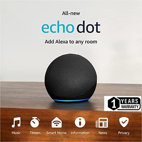 Amazon Echo Dot (5th Gen, 2022 release) | With bigger vibrant sound ...