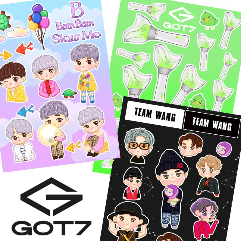 สติ๊กเกอร์got7 bambam jackson got7 fanclub sticker ขนาดa6 ไดคัท กันน้ำ ...