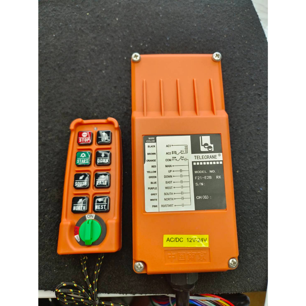 รีโมทรถสไลด์ Telecrane F21-E2S 12-24V 6 ปุ่ม 1 สปีด | Shopee Thailand