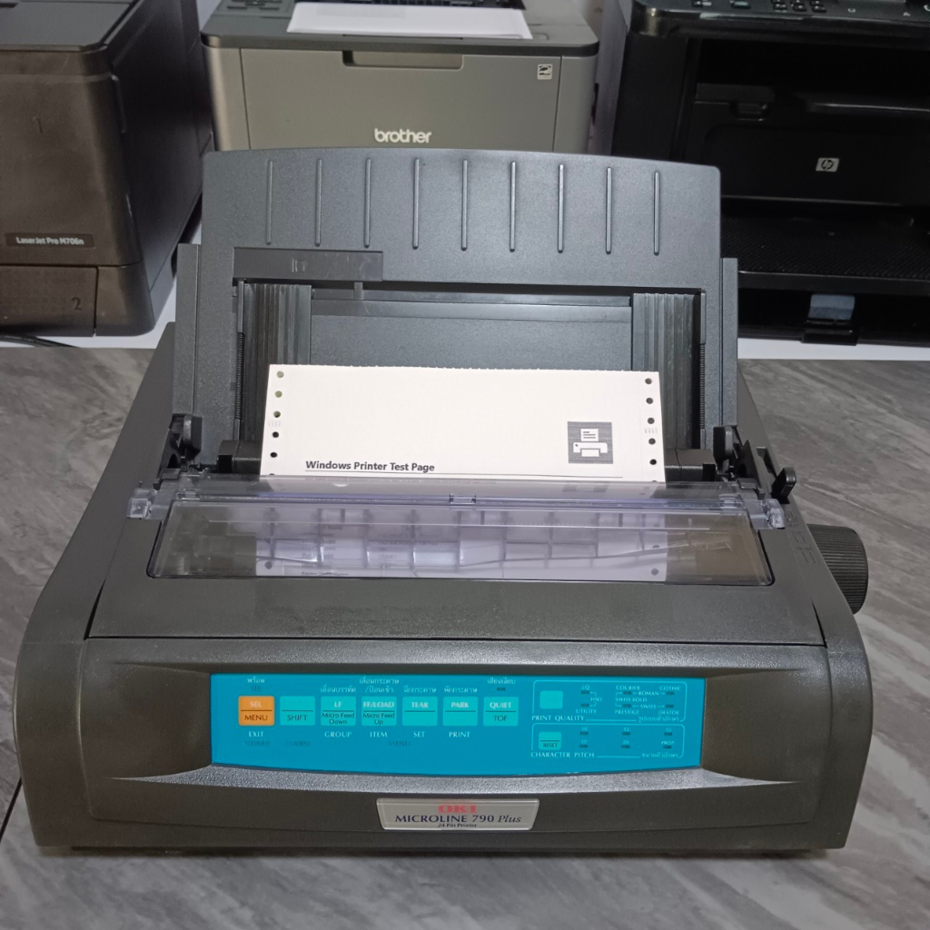 เครื่องปริ้นลายสัก เครื่องปริ้นกระดาษต่อเนื่อง ปริ้นใบเสร็จ 5 ชั้น OKI ...