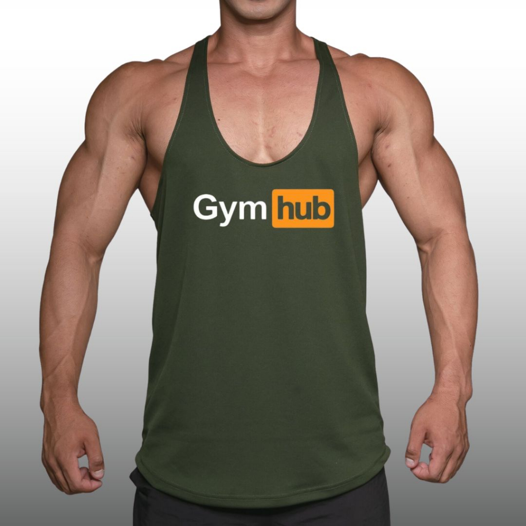 GYM HUB เสื้อกล้ามเพาะกายทรงคลาสสิค Bodybuilding Dry Fit Gym Tank Top ...