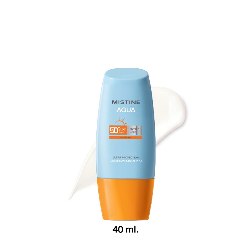 ฉลากภาษาไทย MISTINE Aqua Base Ultra Protection Matte & Light Facial 10ml มิสทิน อะควา เบส อัลตรา ...