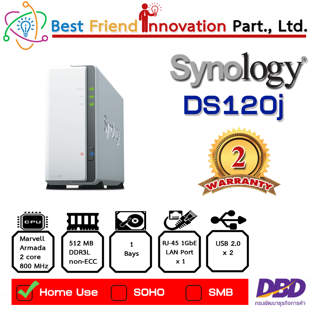 Synology DiskStation DS120j 1-Bay NAS | Shopee Thailand
