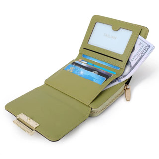 พร้อมส่ง !!!กระเป๋าสตางค์ กระเป๋าสตางค์ผู้หญิงใบสั้น 3พับ CLASSIC&MODERN ซิปล็อคส ไตล์เกาหลี ฟรี ...