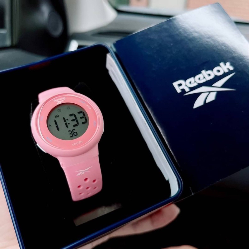 นาฬิกาดิจิทัล Reebok Digital watch หน้าปัดกลม 37 มม. สีชมพู | Shopee ...