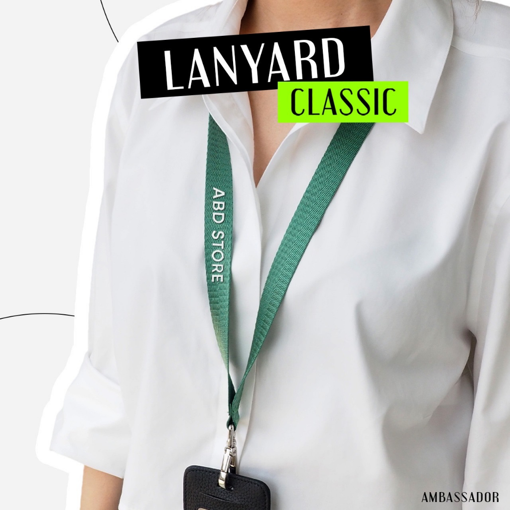 AMBASSADOR | Lanyard สายคล้องคอ ทำชื่อได้ รุ่น CLASSIC สายห้อยคอ สาย ...