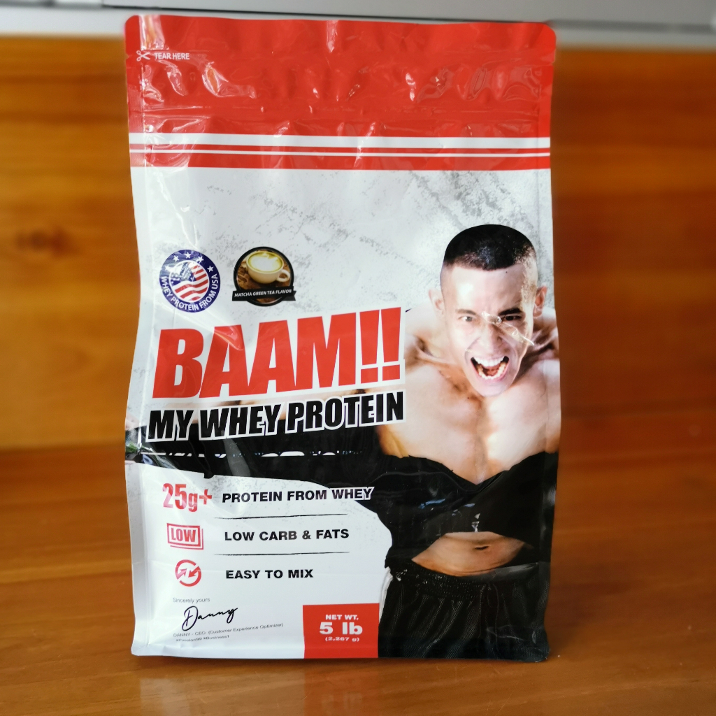 เวย์ whey protein Baam เพิ่มกล้าม แท้100% | Shopee Thailand