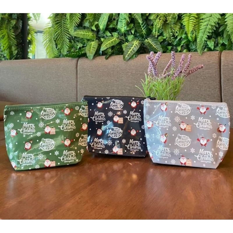 กระเป๋าใส่เหรียญ Café Amazon ลายคริสต์มาส Santa Bag | Shopee Thailand