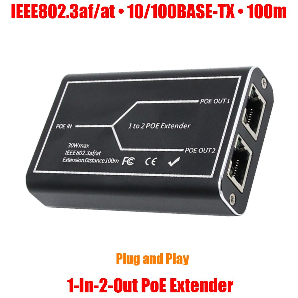 POE Extender 1ออก 2 30w 48v 10/100/1000 Mbps. อุปกรณ์เพิ่มระยะสายแลน ...