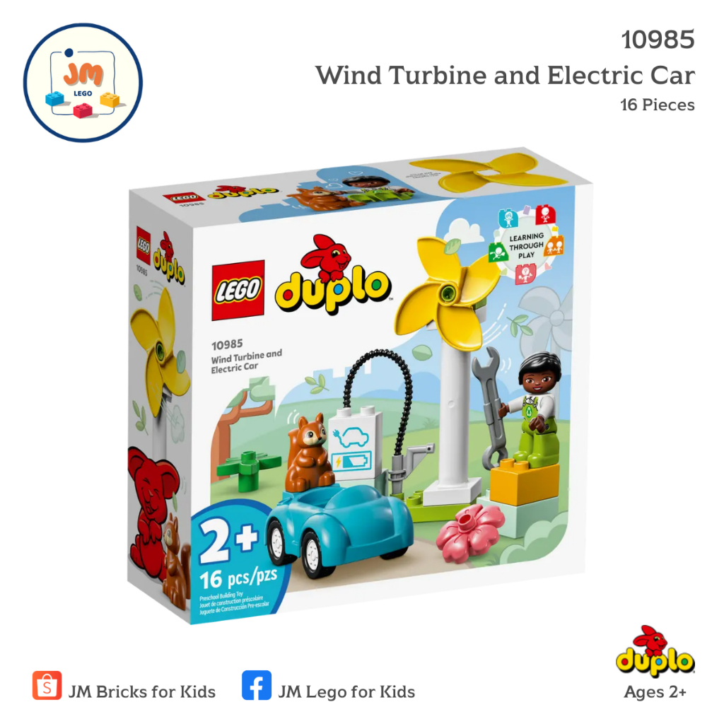 LEGO Duplo 10985 Wind Turbine and Electric Car (16 Pieces) สำหรับเด็ก ...