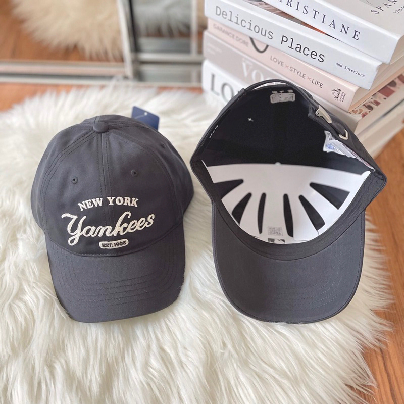 พร้อมส่ง MLB Basic Cursive Logo Unstructured Ball Cap Free size ...