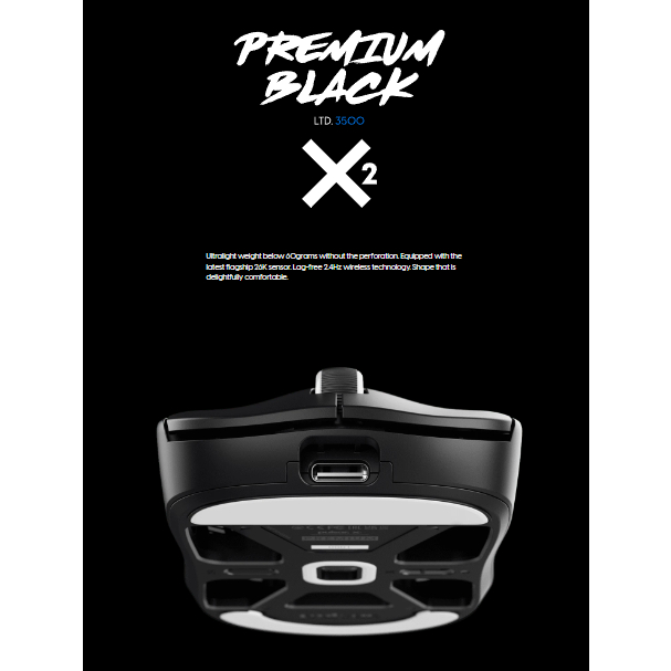 เมาส์ GAMING MOUSE MEDIUM PULSAR X2 Wireless (Size 2) Medium Premium ...